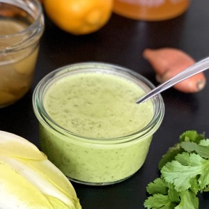 Vinaigrette verte au citron confit beldi et tahini – Ouest Délices ...