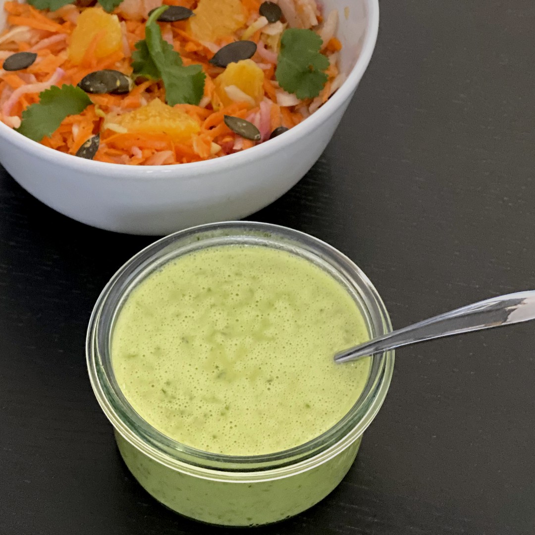 Vinaigrette verte au citron confit beldi et tahini – Ouest Délices ...